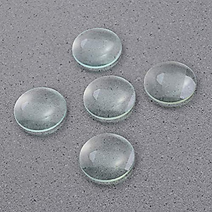 Round Glasses Round Glasses Double Convex Glass Lens, Polished Optical Lens Tool for Physics Classrooms and Labs, 30mm Diameter 50mm Length, Easy Use Circle Glasses Circle Glasses