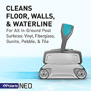 Polaris NEO Robotic Pool Cleaner, Automatic Vacuum for InGround Pools up to 40ft, Wall Climbing Vac w/ Strong Suction