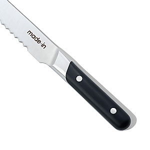 Made In Cookware - 9" Inch Bread Knife - Crafted in France - Full Tang With Truffle Black Handle
