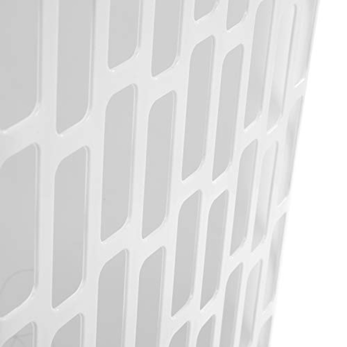 Sterilite Rectangular Open Laundry Hamper, Tall and Slim Plastic Hamper with Handles for Carrying Clothes to and from the Laundry Room, White, 6-Pack