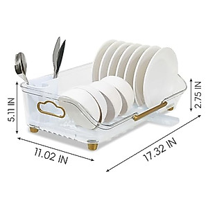 Cloveego Dish Drying Rackover Sink Dish Drying Rack for Vegetables and Fruits. Suitable for All Kinds of dishesProduct Size 16.7 in. 10.4 in. 5.1 in