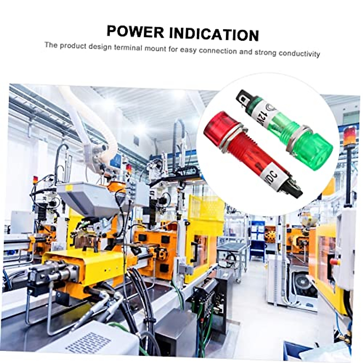 TEHAUX 20 Pcs Signal Light LED Panel Mini Light Truck Indicator Light Green Indicator Light Panel Mount Signal Flash Signal Light Power Signal Lamp Dc12v Car Warning Light Plastic