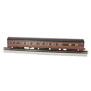 Bachmann Trains - 85' Smooth-Side Coach Car with Lighted Interior - PRR #4251 - Fleet of Modernism - HO Scale, 14212, Silver