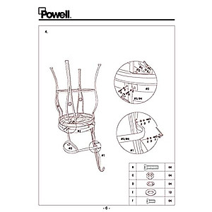 Powell Company Big and Tall Copper Stamped Back Barstool with Arms Bar Stool, Bronze