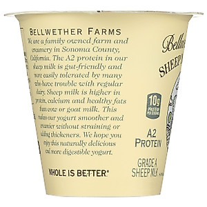 Bellwether Farms, Sheep Milk Yogurt, Plain, 6 oz