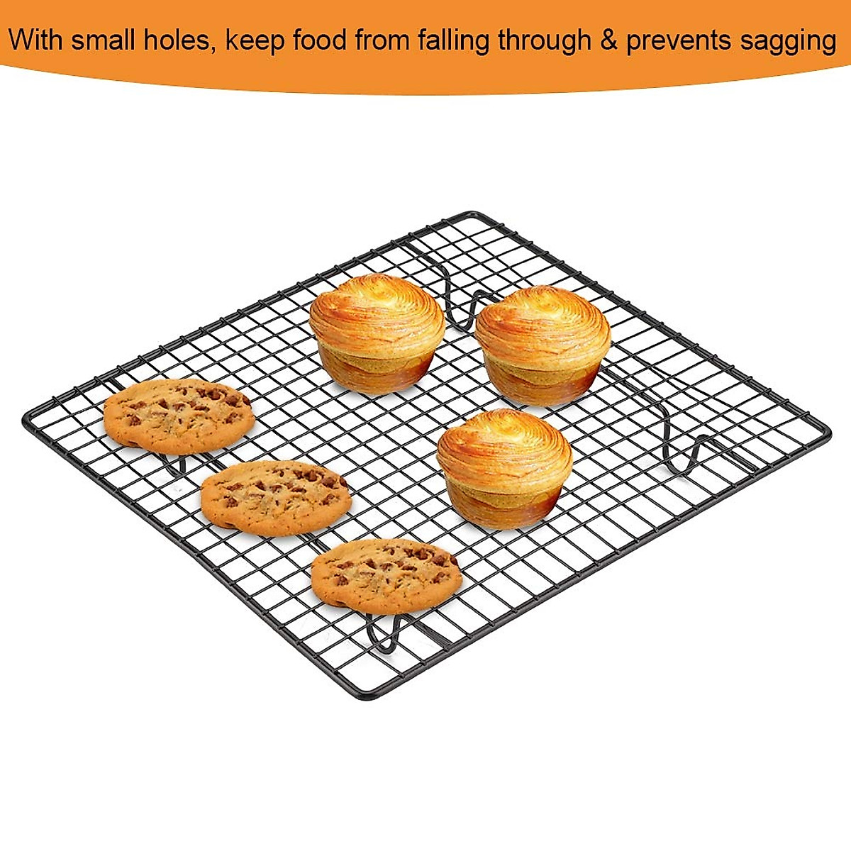 Cooling and Baking Rack,Stainless Steel Cooling and Baking Rack Nonstick Cooking Grill Tray For Cake/Bread