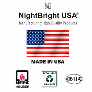 Photoluminescent Exit Sign Black W/Holes and Hardware - Aluminum Code Approved UL 924 / IBC/NFPA 101 (Directional Arrows Included) NightBright USA Part ULB-050-HH