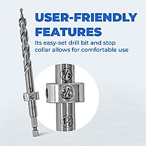 Kreg KPHJ520PRO Pocket-Hole Jig - Durable Kreg Pocket-Hole Jig - Easy Clamping & Adjusting - Includes 360-Degree Rotating Handle - with Pocket-Hole Screws - for Materials 1/2" to 1 1/2" Thick