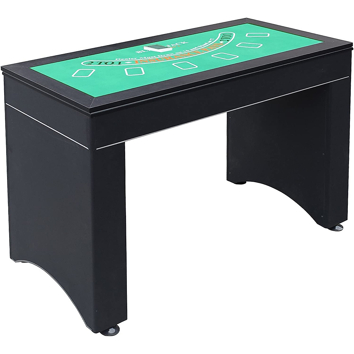 Hathaway unisex adult Classic Monte Carlo 4 in 1 Casino Game Table, Black, Craps and Bar Table Includes Accessories US