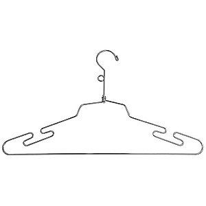 Econoco Commercial Lingerie Hanger with Loop Hook, Steel, 16" (Pack of 100)