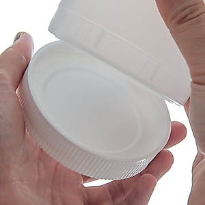 Carlisle FoodService Products Pourplus Store 'N Pour Complete Quart Set Neck, Container, and Cap for Bar, Kitchen, and Restaurant, Plastic, 32 Ounces, White