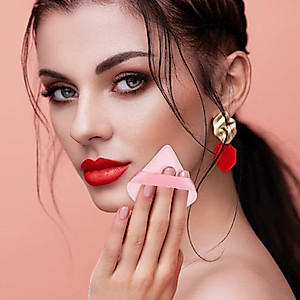 Pimoys 9 Pieces Powder Puff Face Triangle Makeup Puff for Loose Powder Setting Powder, Soft Makeup Foundation Sponge Beauty Makeup Tool (Black, Pink, White)