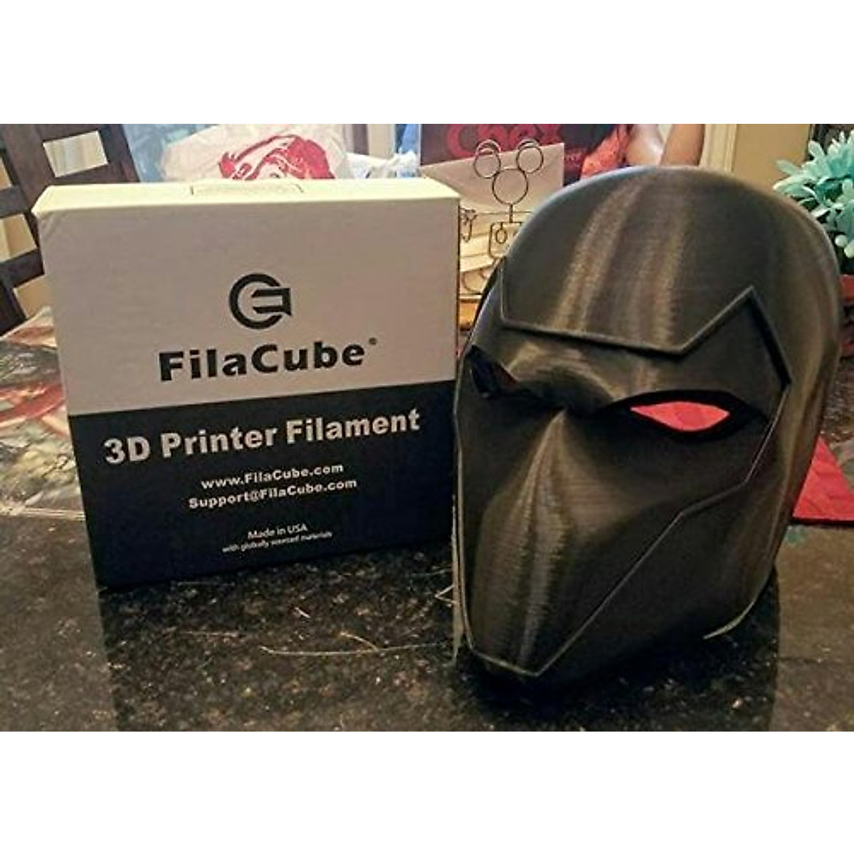 2 Rolls of Black PLA 1.75 Filament - FilaCube PLA 2 1.75mm 3D Printer Filament Plastic Supply Compatible with FDM Printing Ender monoprice prusa cr 10 10s anet creality anycubic anet makerbot