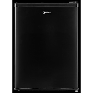 Midea WHS-87LB1 Refrigerator, 2.4 Cubic Feet, Black
