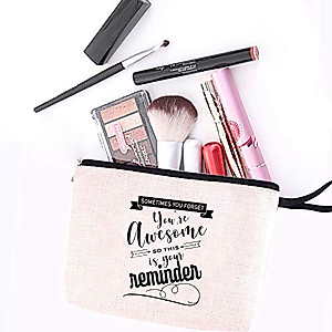 Thank You Gift, Gifts for Women, Her -You’re Awesome So This is Your Reminder, Boss Lady Gifts - Funny Christmas, Birthday, Encouragement Gifts for Best Friend, Mom, Wife, Daughter, Sister-Makeup Bag