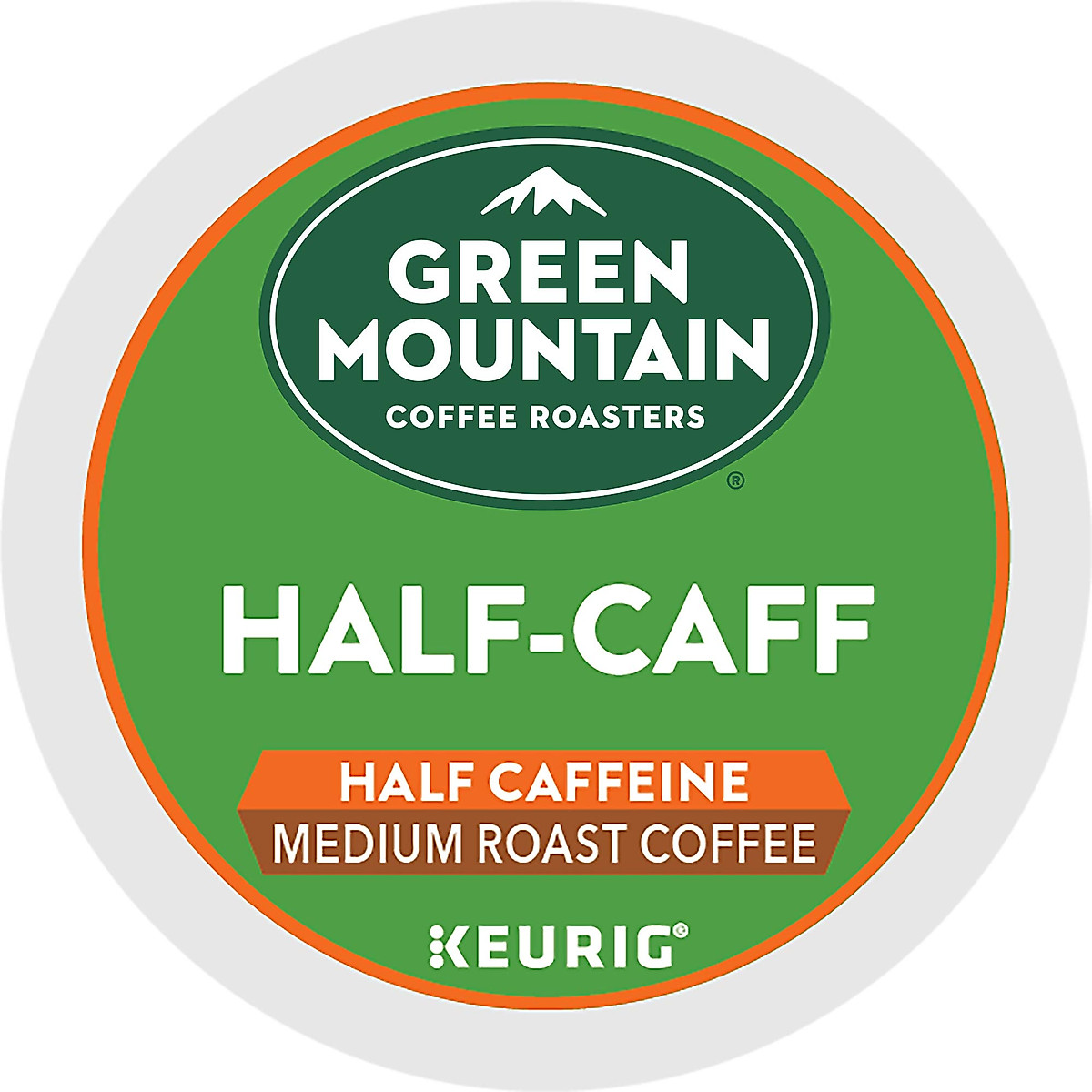 Green Mountain Coffee Roasters Half Caff, Single-Serve Keurig K-Cup Pods, Medium Roast Coffee, 12 Count (Pack of 6), Total 72 Count