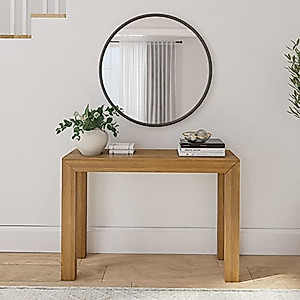 Plank+Beam Modern Solid Wood Console Table, 46.25 Inch, Sofa Table, Narrow Entryway Table for Hallway, Behind The Couch, Living Room, Foyer, Easy Assembly, Pecan