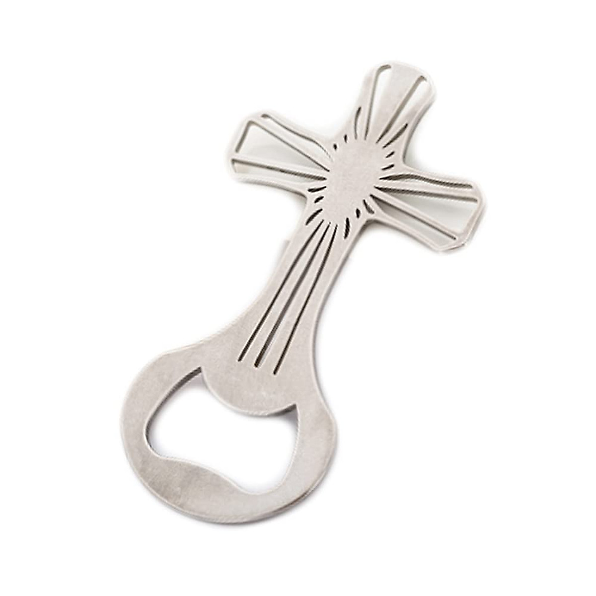 ARFUKA Bottle Opener Cross Shape Opener Beer Bottle Opener Soda Beverage Bottle Opener Bar Kitchen Tool Gift for Wedding Christmas Birthday Silver
