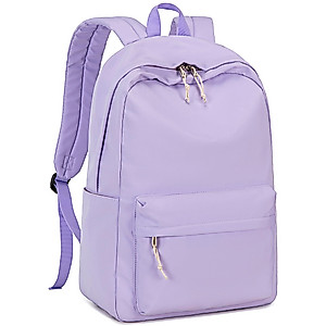 Bluboon School Backpack Set Girls Womens Laptop Bookbag Casual Daypack Fits 15 inch Laptop with Lunch Tote Bag and Pencil Bag(Purple-3 set)