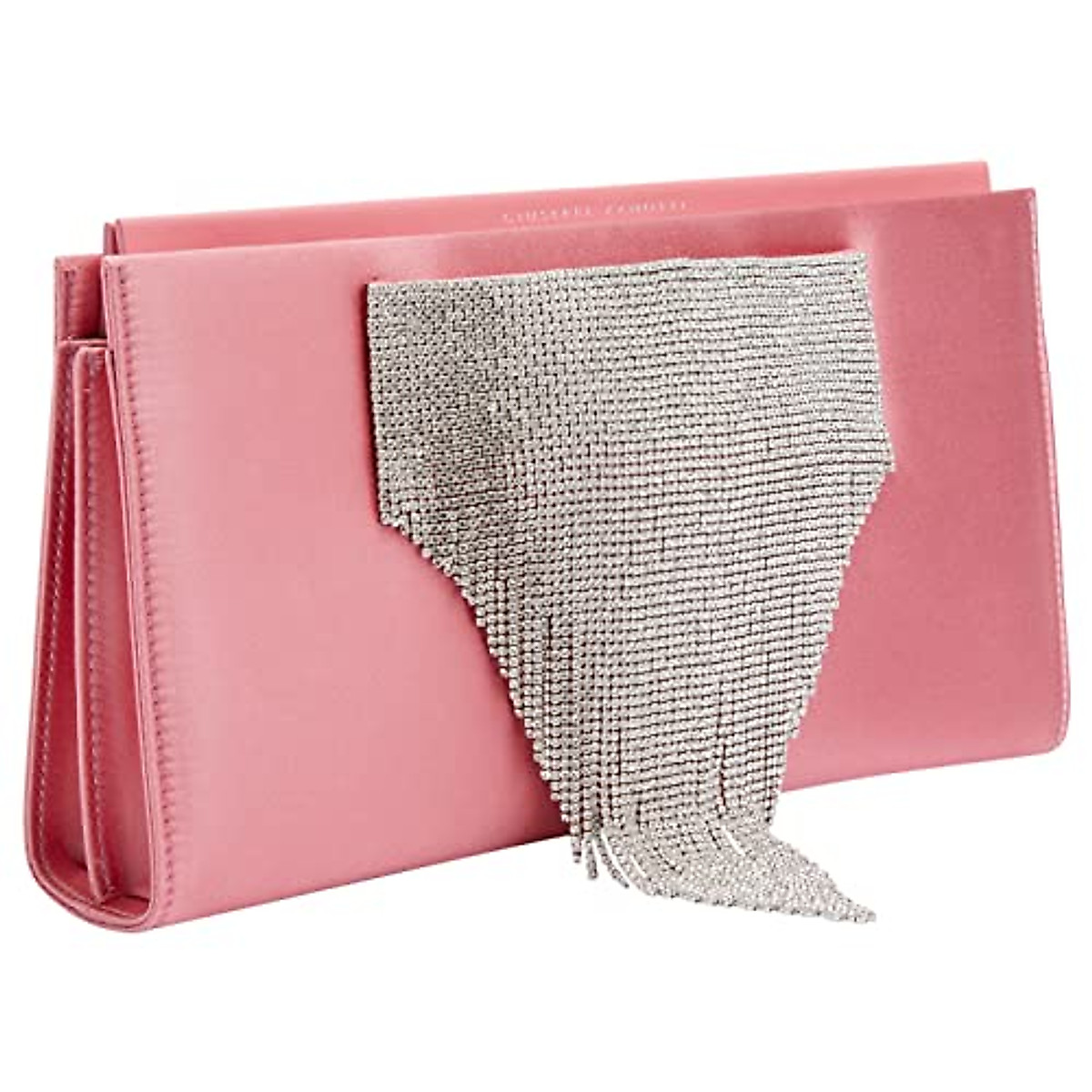 Giuseppe Zanotti, Josiane Crystal Clutches, One Size, Hot Pink