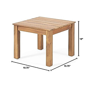 Christopher Knight Home Obreanna Outdoor End Table, Brown Patina Finish