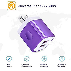 USB Charger Plug,Wall Charger,Charging Block,5-Pack 2.1A/5V Portable Power Cube Charger Adapter Compatible for iPhone 14/13/12/11 Pro Max/Xs Max/XR/X/8/7/6S/6 Plus,Samsung Galaxy S23 S22 S21,LG,Moto