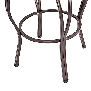 COSTWAY Bar Stools Set of 2, 360 Degree Swivel, 30" Bar Height Bar Stools, Leather Padded Seat Bistro Dining Kitchen Pub Metal Chairs with Back for Kitchen Island (Set of 2)