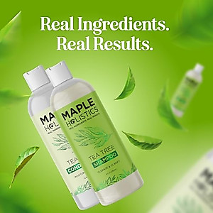 Tea Tree Shampoo and Conditioner Set - Sulfate Free Clarifying Shampoo and Conditioner for Oily Hair & Scalp Care with Australian Tea Tree Oil - Complete Dry Scalp Treatment for Build Up (8 Fl Oz)