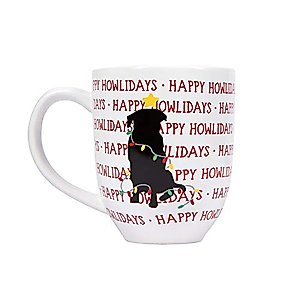 Pearhead Pet Happy Howlidays Dog Coffee Mug, Dog Owner, Holiday Stocking Stuffer