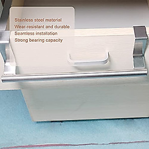 Garosa Bath Towel Bar Stainless Steel Hangable Towel Rack Punch Free Hanging Buckle Kitchen Towel Holder Single Bars Dish Cloth Hanger for Cabinet Bathroom Kitchen (36cm)