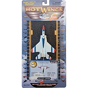Hot Wings F-15 Eagle (Red, White Blue) with Connectible Runway Die Cast Plane