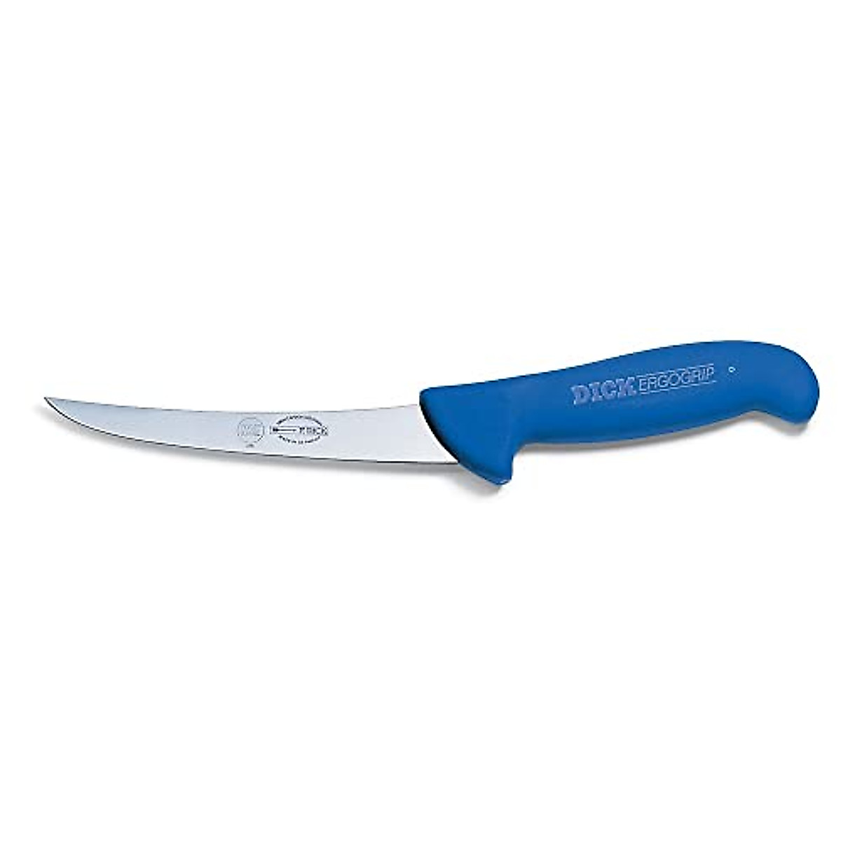F. Dick Ergogip 6" Curved Stiff Boning Knife - German Made - High Carbon Stainless Steel Blade - NSF Certified - Most Popular Butcher Knife Style - Ideal For Deer Processing - Model 8299115