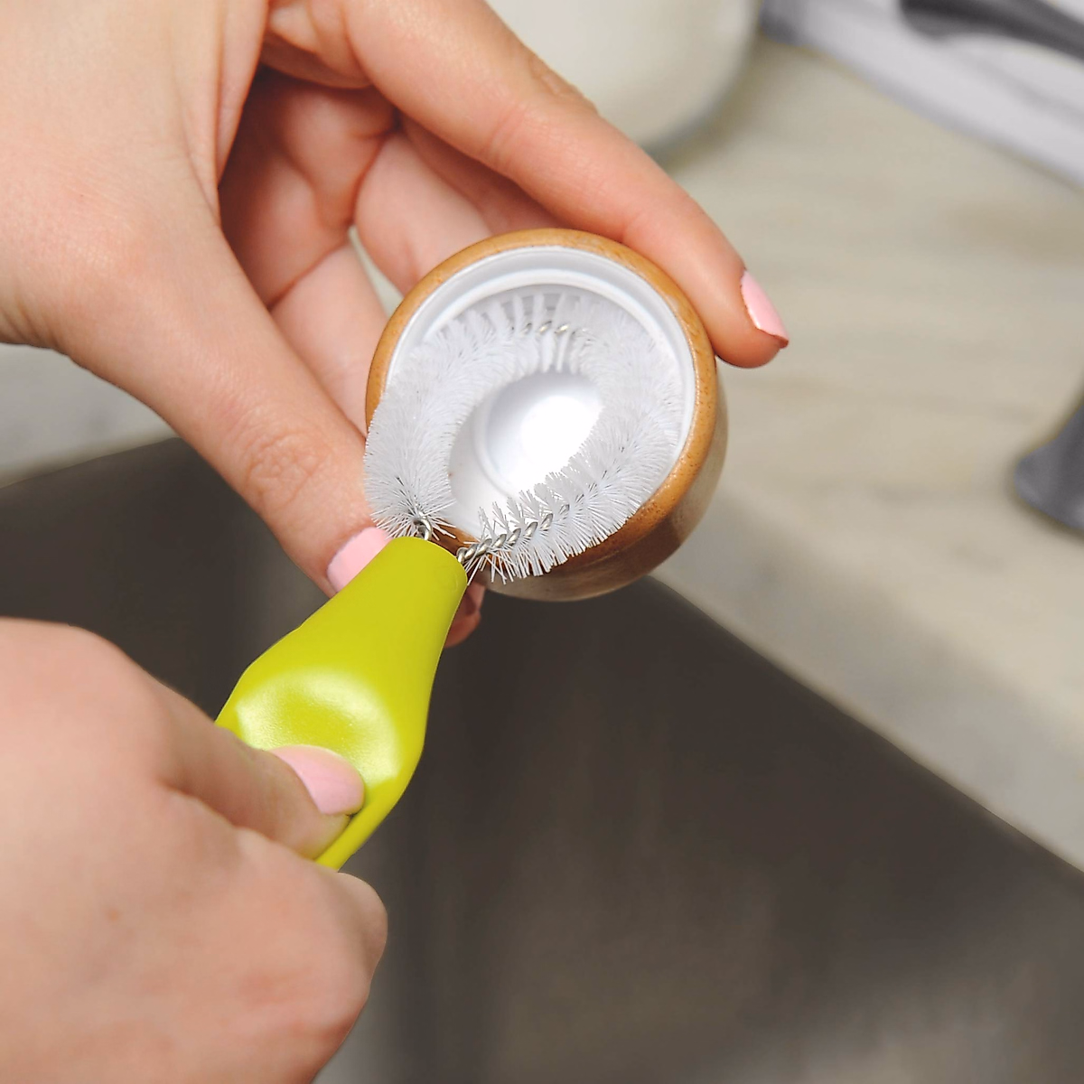 Full Circle Green Little Sipper Bottle and Straw Detail Cleaning Brush Set, One Size