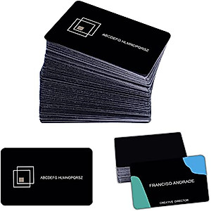 MS WGO 100pcs Laser Engraved Metal Business Cards Blanks 3.4x2.1in Thicknes (0.45mm)