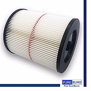 PUREBURG 17816 Replacement Red-Stripe Filter Compatible with Craftsman 5/6/8/12/16/32 Gallon Large Wet Dry Shop Vacs Replace Part# 9-17816/17816, 1-Pack