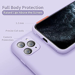 Cordking iPhone 11 Pro Max Case, Silicone Ultra Slim Shockproof Phone Case with Soft Anti-Scratch Microfiber Lining,[Enhanced Camera Protection], 6.5 inch, Clove Purple