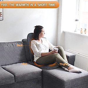 Livtribe Heated Seat Cushion with Timing Controller,Heating Seat Cover for Office/Home Chair