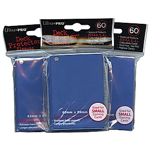 Ultra Pro Card Supplies YuGiOh Sized Deck Protector Sleeves Royal Blue 60 Count x3