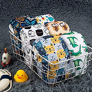 ALVABABY Pocket Newborn for Less Than 12pounds Baby Snaps Cloth Diapers Nappy 6pcs with 12 Inserts 6SVB10