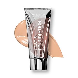 WUNDERBROW Full Coverage Foundation, Last & Found[ation] – Buildable Full Coverage Liquid Foundation For 24+ Hours Wear – Long Lasting, Waterproof, Sand