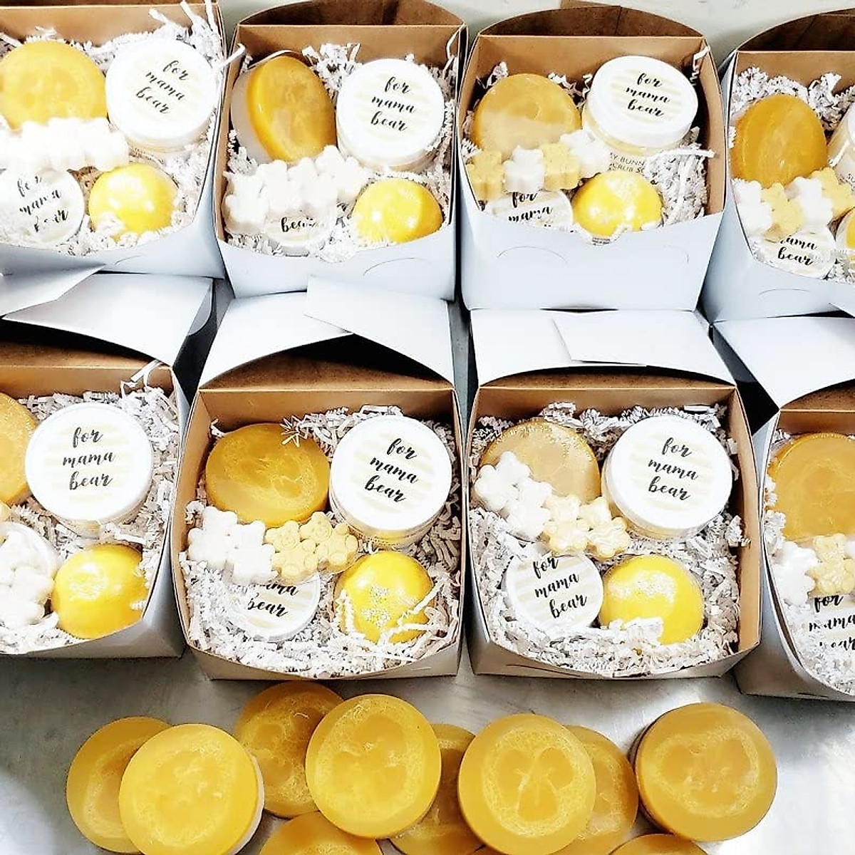 Mama Bear Spa Gift Set. Baby Shower Gifts for New Moms. Pampering Boxed Set for Mothers to Be