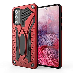 Kitoo Designed for Samsung Galaxy S20 FE Case with Kickstand 5G, Military Grade 12ft. Drop Tested - Red