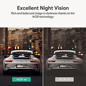 Dash Cam 1080P, Full HD Car Dashboard Camera Recorder, 170° Wide Angle with WDR, G-Sensor, Motion Detection, Supercapacitor, Loop Recording, Ultra Clear Night Vision