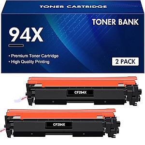 Toner Bank Compatible 94X Toner Cartridge Replacement for HP 94X CF294X 94A CF294A for HP Pro MFP M118dw M148dw M148fdw 148dw 118dw 148fdw M118 M148 Printer Ink High Yield (Black, 2-Pack)