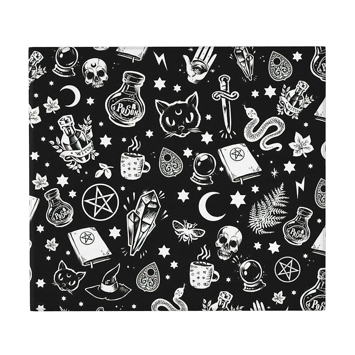 Dish Drying Mat For Kitchen Counter Skull Cat Moon Gothic Design Super Absorbent Microfiber Drainer Mat Extra Large Dishes Drainer Pad Kitchen Decor Accessories
