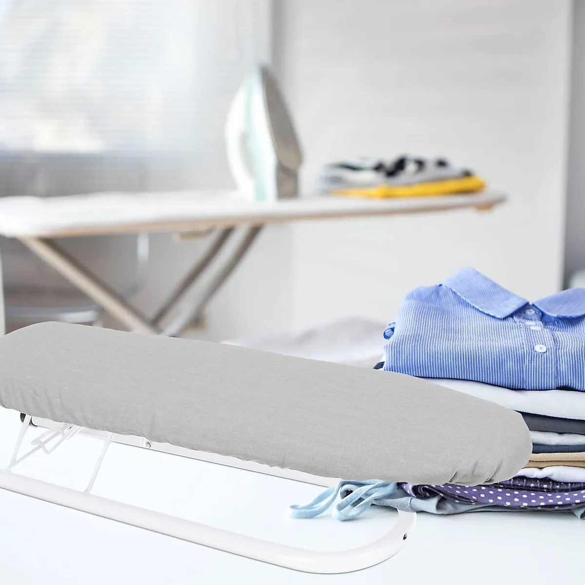 Zerodeko Ironing Board Foldable Ironing Resist Ironing Mat Ironing Pad Felt Iron Padding Cover Mini Tools Iron Board Foldable Home Tools Foldable Iron Board Sleeve Cotton Travel Portable