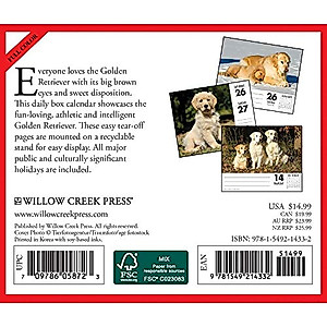 Just Goldens 2021 Box Calendar (Dog Breed Calendar)