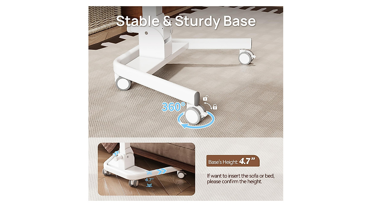 Joy Seeker Mobile Standing Desk - Adjustable & Portable Workstation