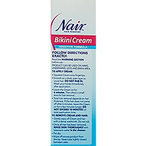 Nair Hair Remover Bikini Cream Sensitive 1.7 Ounce (50ml) (2 Pack)