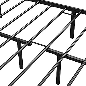 Yaheetech Queen Size Bed Frames/Metal Platform Bed with Headboard and Footboard/No Box Spring Needed/Easy Assembly, Black